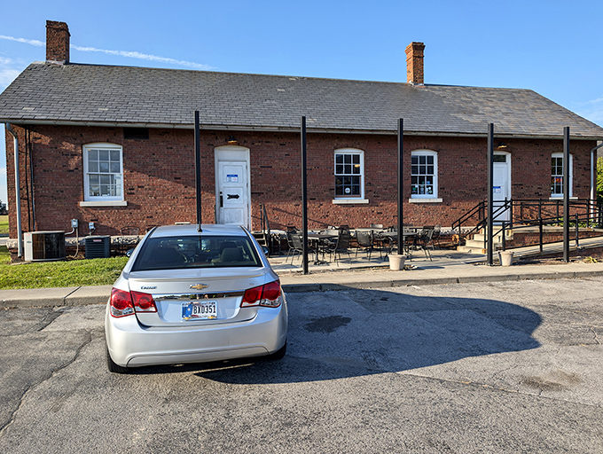 History with a side of breakfast! This charming brick building at Fort Ben has transformed from military quarters to culinary quarters.
