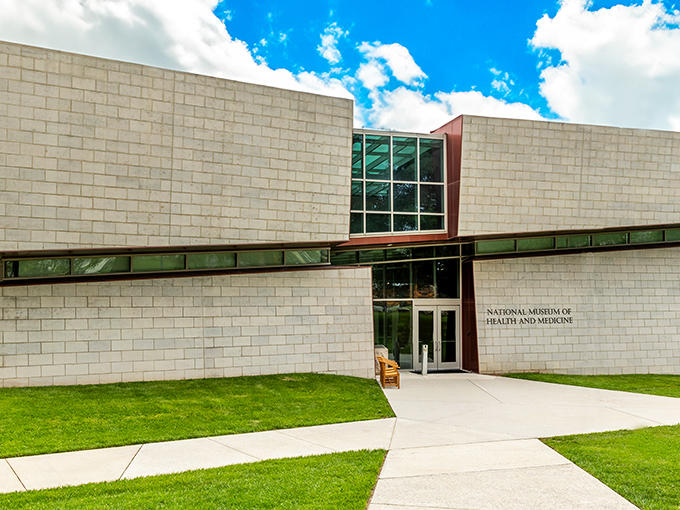 he sleek modern exterior belies the historical treasures within. Like finding a five-star restaurant in a strip mall, this unassuming building holds surprising delights.