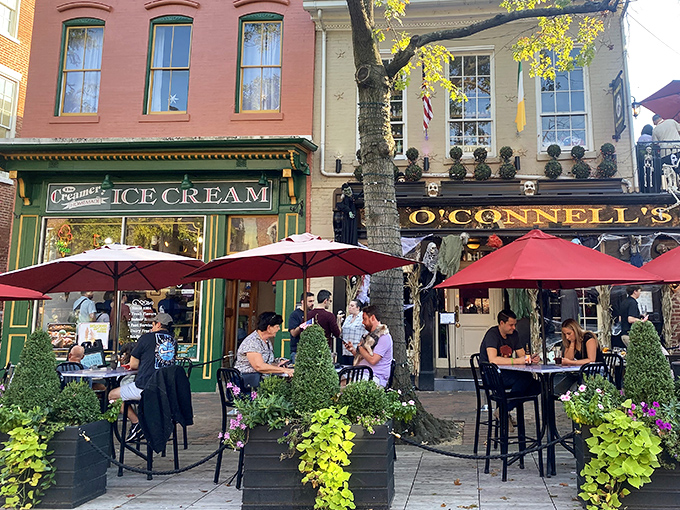 Those iconic red doors against historic brick might as well be a portal to your happiest childhood memories&mdash;Pop's Old Fashion Ice Cream Co. welcomes you home.
