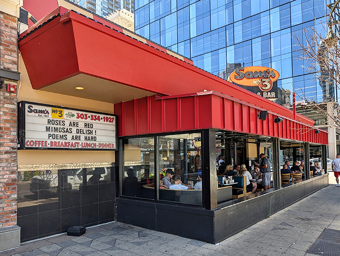 The neon glow of Sam's No. 3 against Denver's skyline isn't just a sign&mdash;it's a beacon of culinary comfort calling hungry souls home.