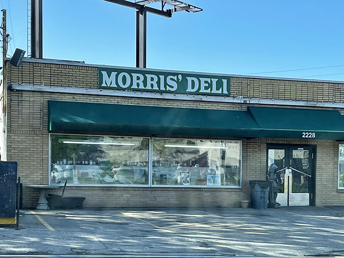The unassuming brick exterior of Morris Deli hides culinary treasures within. Like finding a diamond in your grandmother's junk drawer.