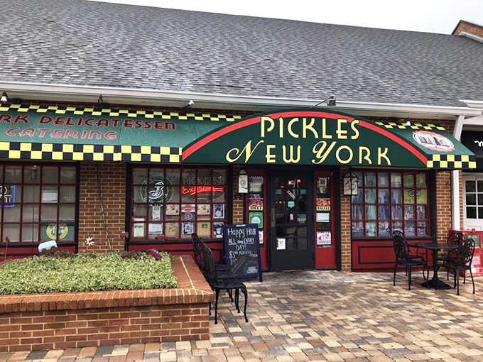 The iconic green and red awning of Pickles beckons like a New York mirage in the Florida sunshine. A delicious portal to another world.