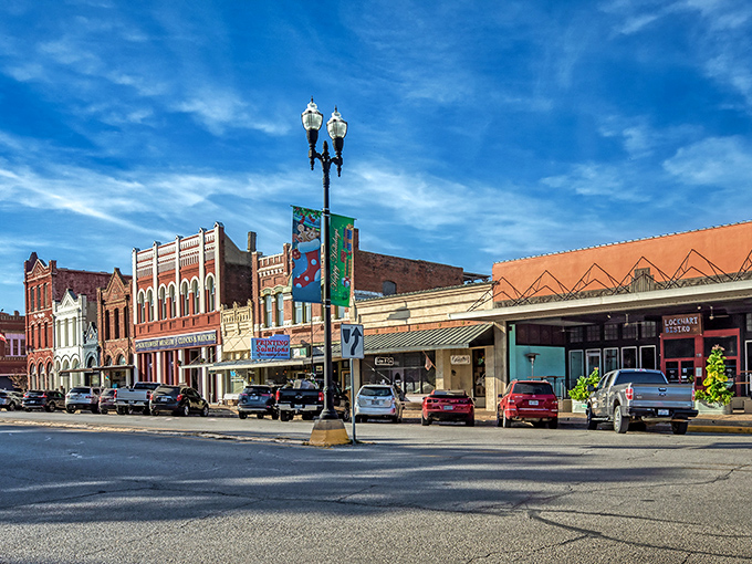 Historic Bowers Building stands proudly on Lockhart's square, a red brick sentinel that's witnessed generations of Texans coming and going through its doors.
