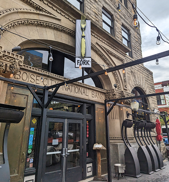Fork's grand entrance in the historic Boise City National Bank Building proves that sometimes the best deposits are made directly to your stomach.
