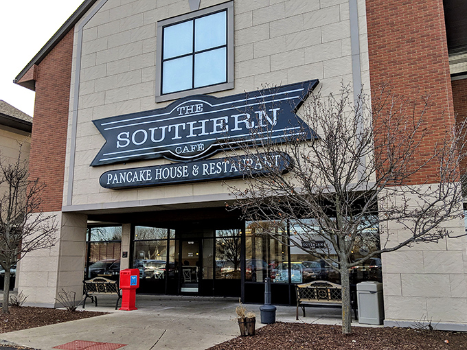 The Southern Cafe's charming farmhouse-inspired exterior promises comfort food treasures within. Worth the drive to Crest Hill!