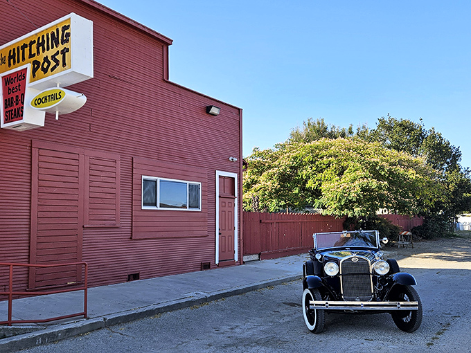 That vintage car isn't just for show &ndash; it perfectly captures the timeless charm of this legendary steakhouse. 