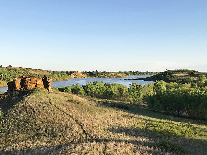 Where prairie meets paradise: Dakota sandstone bluffs rise dramatically above Kanopolis Lake, creating a landscape that feels more Colorado than Kansas.