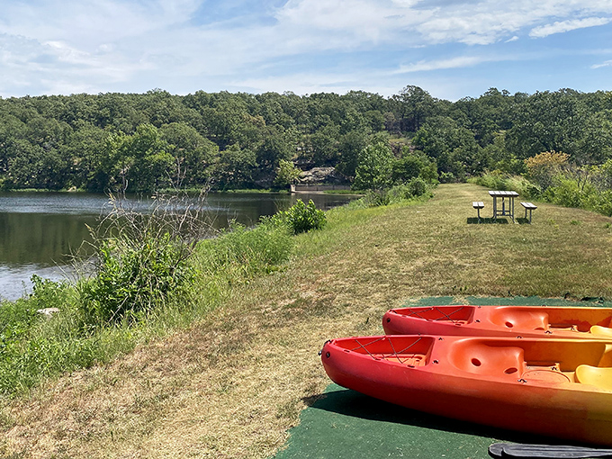 The serene view at Osage Hills offers nature's own version of meditation&mdash;just add fishing pole and subtract deadlines. Pure Oklahoma tranquility.