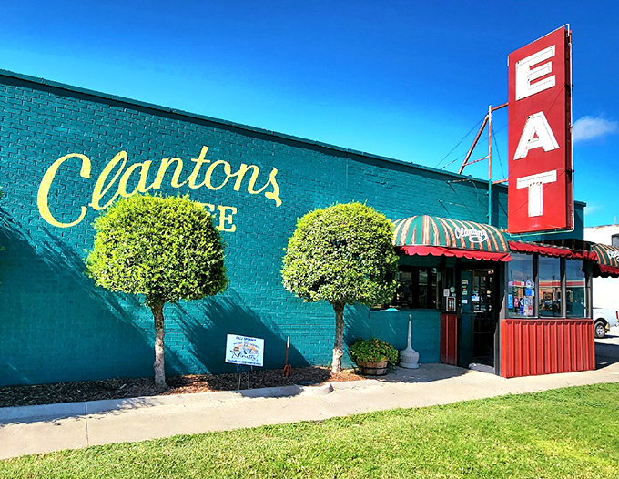 That turquoise exterior isn't just eye-catching&mdash;it's a Route 66 landmark promising comfort food that's stood the test of time while food trends come and go.