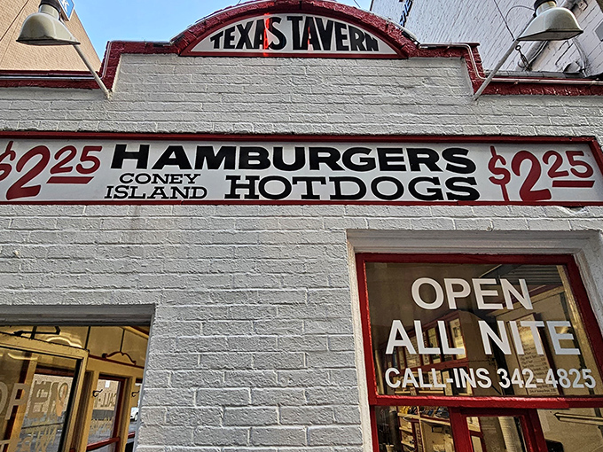 The white brick fa&ccedil;ade of Texas Tavern stands like a time capsule in downtown Roanoke, its vintage signage promising simple pleasures that never go out of style.