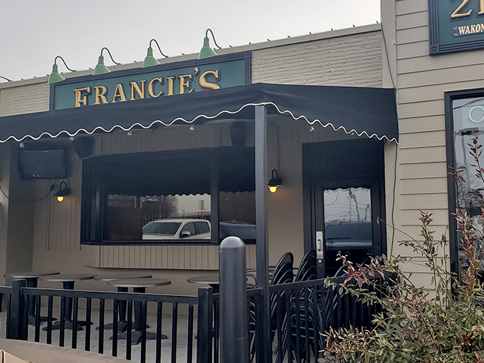 The unassuming exterior of Francie's hides culinary treasures within, like finding a diamond in a potato field. Those green awnings have sheltered countless hungry pilgrims.