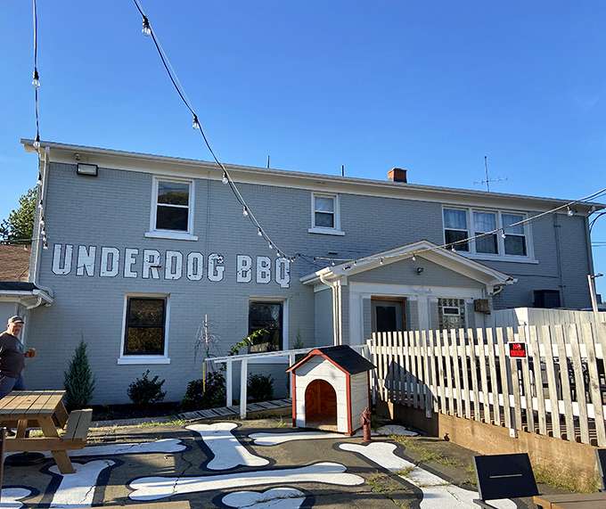 The humble gray exterior of Underdog BBQ belies the flavor explosion waiting inside. "The Pride of Erie" indeed&mdash;this unassuming building houses barbecue greatness.