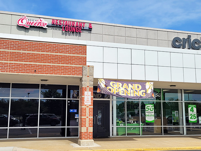 The unassuming brick exterior of Boss Queens Soul Cafe proves once again that culinary treasures often hide in plain sight