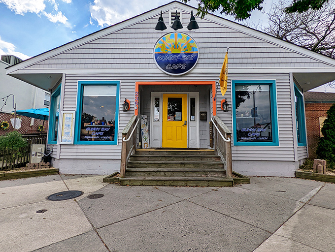 That bright yellow door isn't just welcoming visitors &ndash; it's practically begging you to come discover breakfast magic.