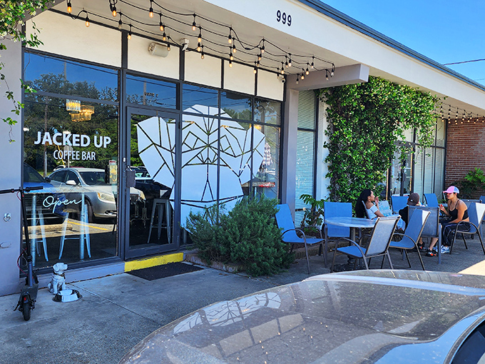 The unassuming exterior of Jacked Up Coffee Bar hides culinary treasures within, like finding a diamond in your morning cereal bowl.