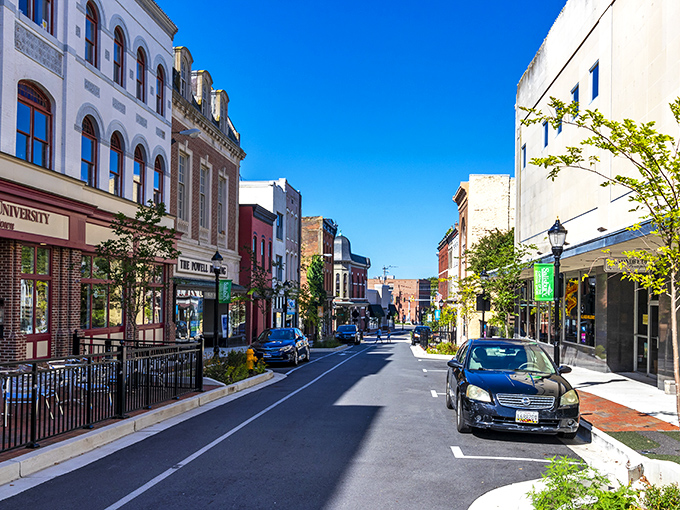 Downtown Salisbury's charming streetscape offers that perfect small-town vibe where your retirement dollars stretch like your grandmother's famous taffy.