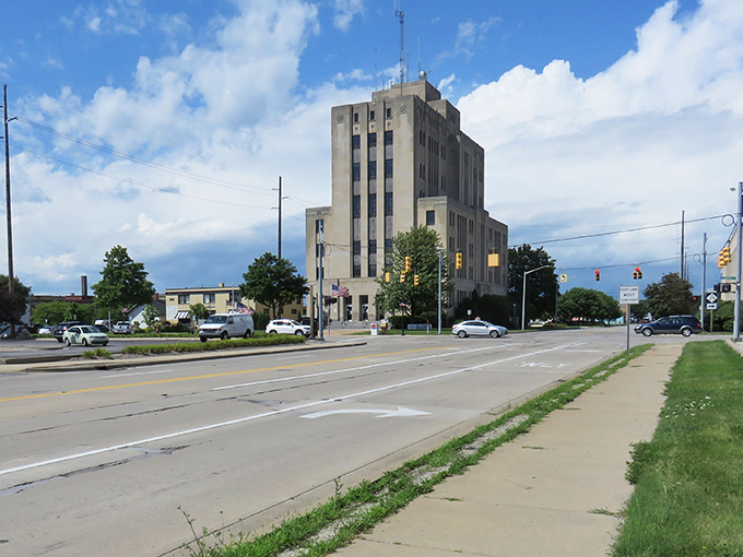 Bay City's Art Deco city hall stands like a sentinel from another era, watching over streets where your dollar stretches further than your imagination.