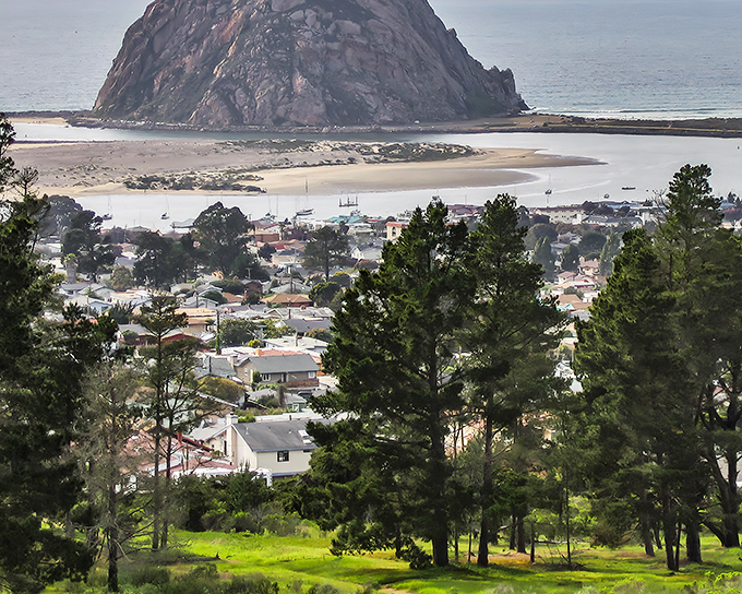 Morro Bay's iconic rock stands sentinel over this coastal paradise, where small-town charm meets nature's grandeur in perfect California harmony.