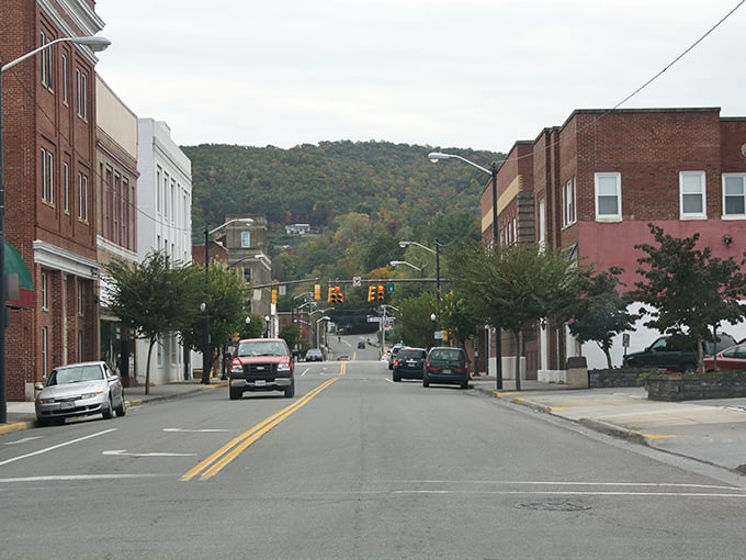 Downtown Pulaski welcomes visitors with its classic Main Street charm, where brick buildings and tree-lined streets create a postcard-perfect small-town atmosphere.