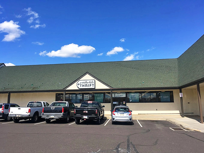 The unassuming exterior of Worthwhile Thrift belies the treasure trove within. Like a poker player with a royal flush, it keeps its best cards hidden.