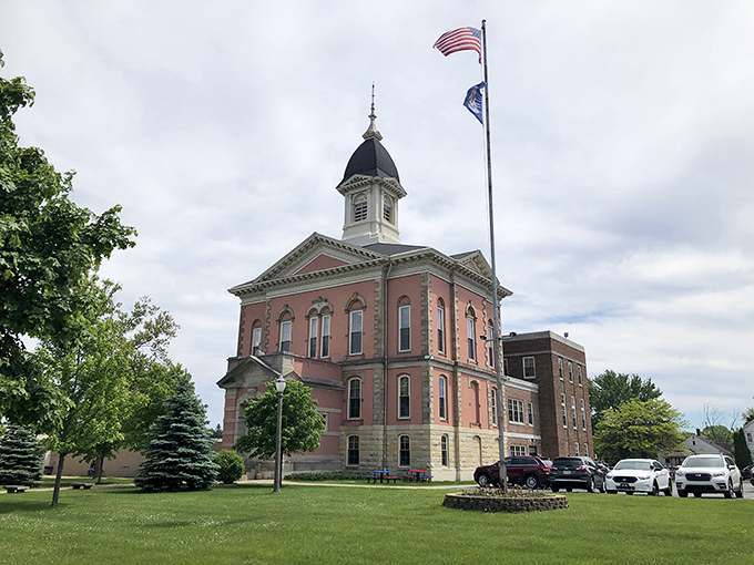 Historic storefronts standing shoulder to shoulder like old friends, Menominee's main street whispers stories of its lumber boom days.