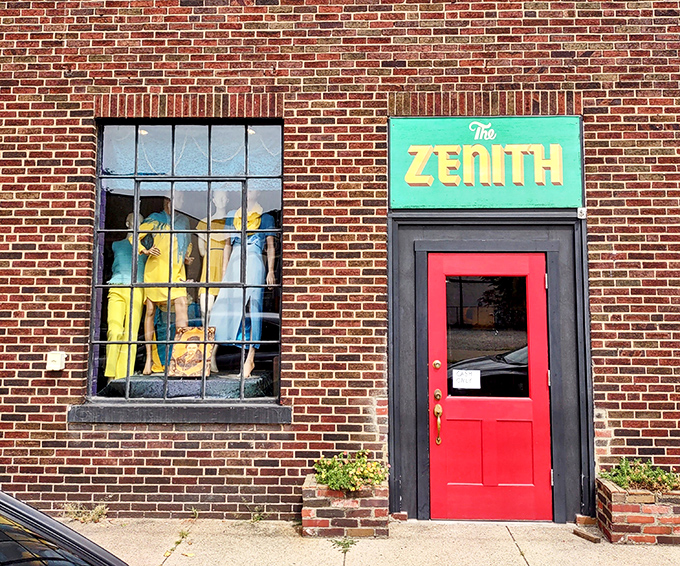 The turquoise sign beckons like a portal to another dimension&mdash;one where vegetarian food and vintage treasures coexist in perfect harmony.