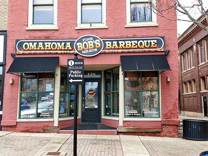 The classic brick fa&ccedil;ade of Omahoma Bob's Barbeque beckons like a siren song to BBQ enthusiasts. Downtown Wooster's smokiest treasure has never looked so inviting.