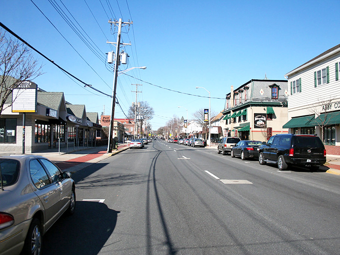 Main Street stretches before you like a small-town movie set, where local shops and eateries promise discoveries that chain stores simply can't deliver.