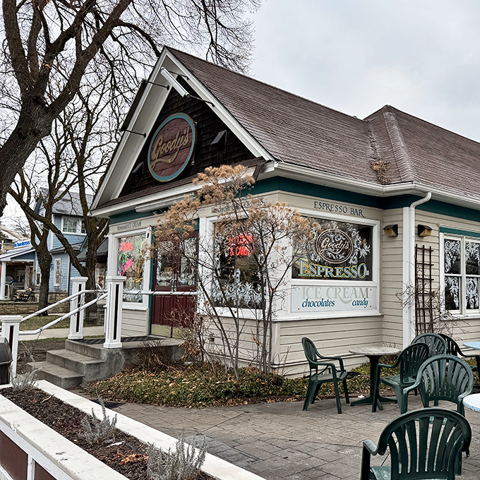 Nostalgia has an address! Goody's charming exterior beckons with promises of sweet memories and even sweeter treats.