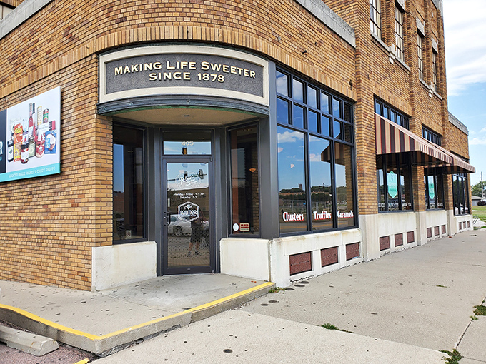 The brick fortress of sweetness stands proudly on Sioux City's historic 4th Street, a beacon to sugar-seekers everywhere.
