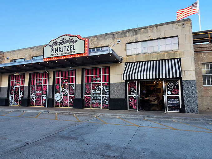 The marquee-lit storefront beckons like a pink beacon of sugary salvation in Bricktown. Sweet dreams are made of this!
