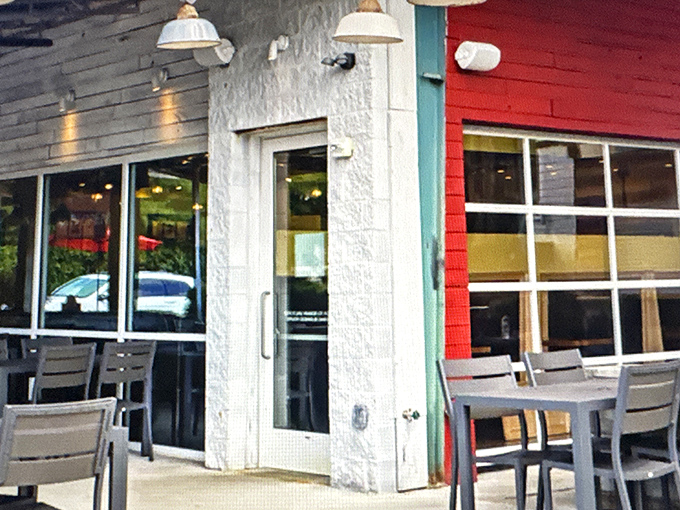 Ruby Sunshine's welcoming exterior invites you in with its modern-rustic charm, promising breakfast delights that'll make hitting the snooze button your morning's biggest regret. 