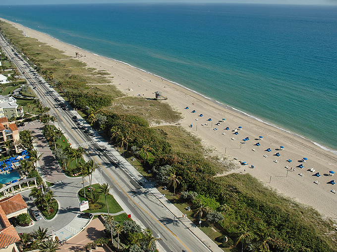 Delray's pristine coastline stretches for miles, where the Atlantic's turquoise waters meet powdery sand without the South Beach price tag.