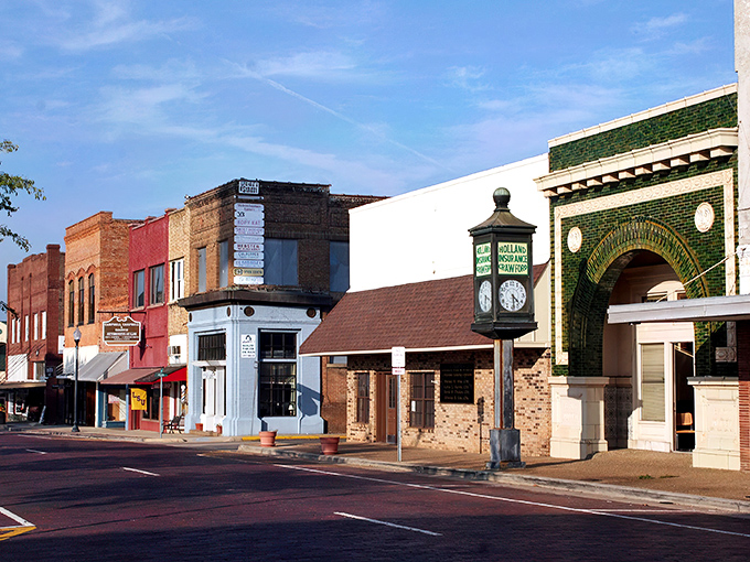 Downtown Minden's historic brick facades and vintage clock tower create a scene straight out of a Hallmark movie &ndash; minus the predictable plot twists.