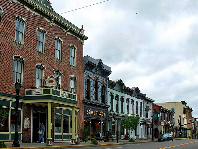 Historic brick buildings line Millersburg's main street, where time slows down and the aroma of fresh-baked goods seems to waft from every doorway.