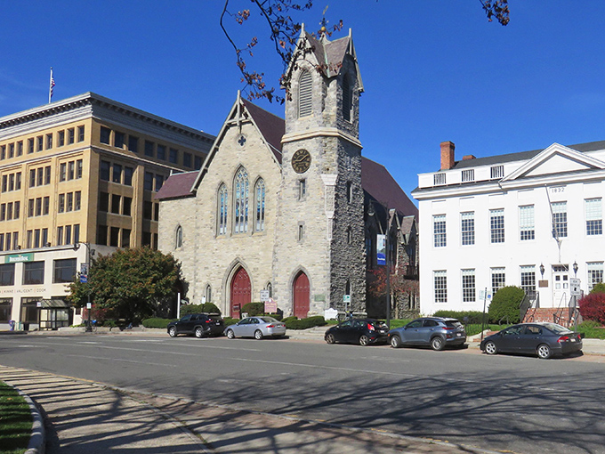 Pittsfield's downtown blends historic charm with modern practicality, where church spires and brick buildings create a postcard-perfect New England scene that's actually affordable.