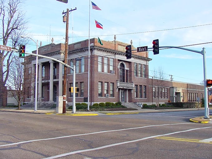 Colorful historic storefronts line Greenville's downtown, where time seems to move at the perfect pace for discovering hidden treasures and local charm.