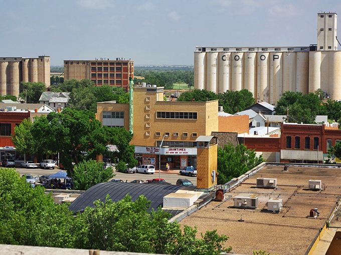 Alva's downtown stretches out under the Oklahoma sky, where wide streets and ample parking feel like luxuries from a bygone era.