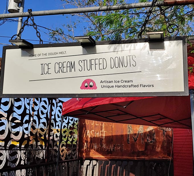 The little red schoolhouse of sweetness! Novel Ice Cream's charming exterior in Roosevelt Row promises frozen delights that would make even the most stoic Arizonan smile.