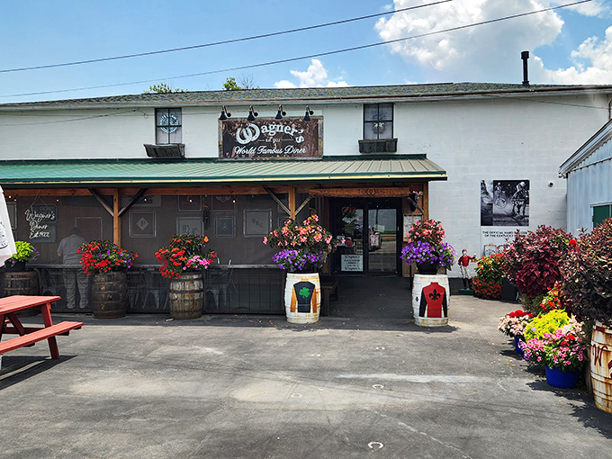 The unassuming exterior of Wagner's Pharmacy hides a Louisville treasure. Horse racing history and hearty breakfasts await just steps from Churchill Downs.