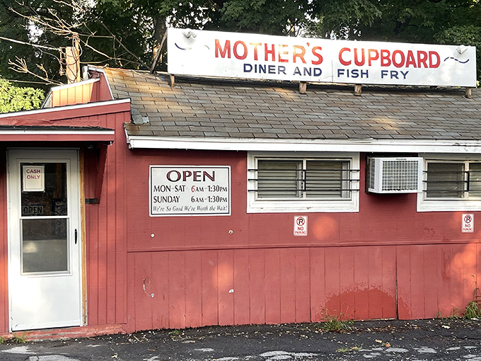 The little red shack that could! Mother's Cupboard's humble exterior hides Syracuse's most ambitious breakfast portions inside those unassuming walls.