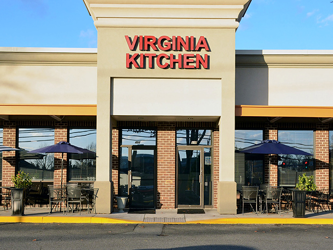 The bright red lettering against cream-colored walls feels like a beacon calling to breakfast lovers everywhere. Virginia Kitchen isn't trying to be trendy&mdash;it's aiming for timeless.