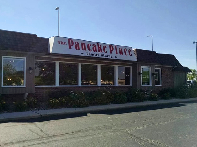 The unassuming exterior of The Pancake Place proves once again that in Wisconsin, culinary treasures often hide in plain sight. 