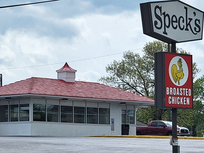 Classic Americana at its finest - this red-roofed beauty looks like it drove straight out of Happy Days.