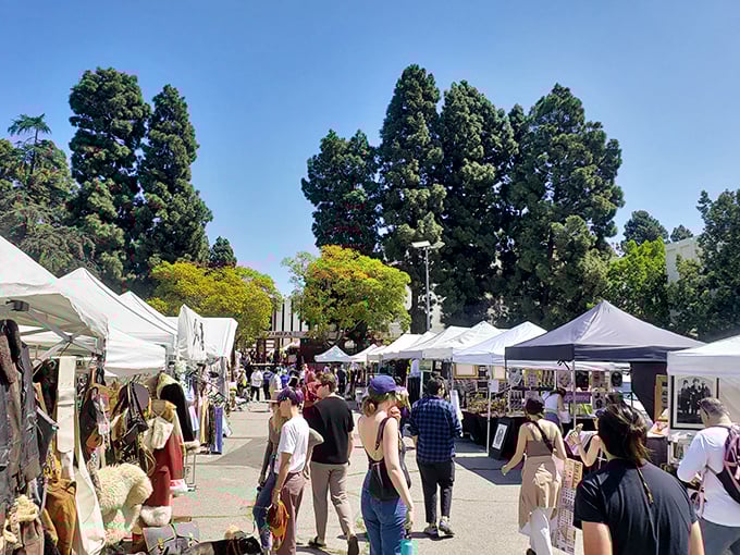 Rows of white tents under towering trees create LA's perfect Sunday morning &ndash; sunshine, shopping, and the sweet possibility of stumbling upon something extraordinary.