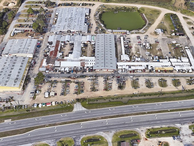 From above, International Market World resembles a small city dedicated to bargain hunting&mdash;complete with its own parking metropolis and what appears to be a relaxation pond.