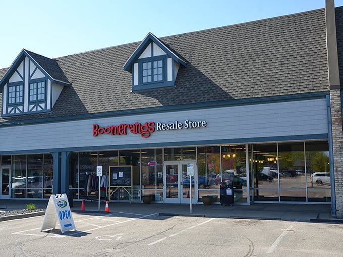 The Tudor-style facade of Boomerangs Resale Store might look modest, but inside awaits a treasure hunter's paradise that puts ordinary retail to shame.