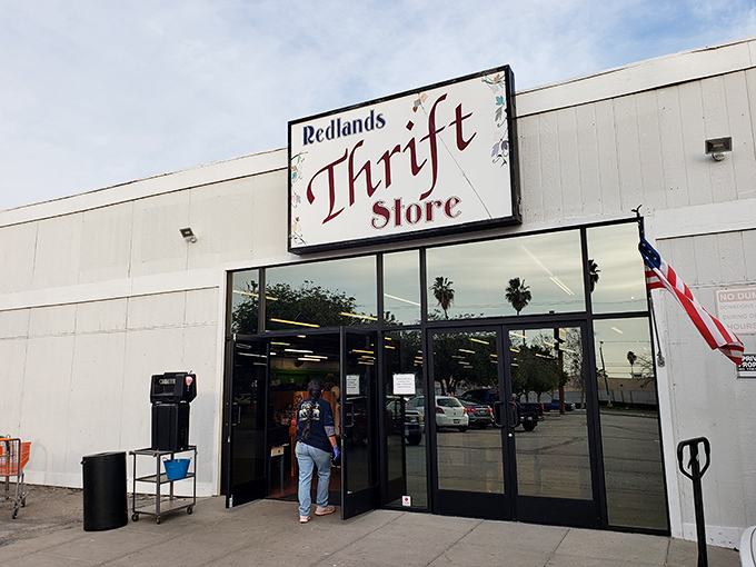 The unassuming exterior hides a treasure trove that would make any bargain hunter's heart skip a beat.