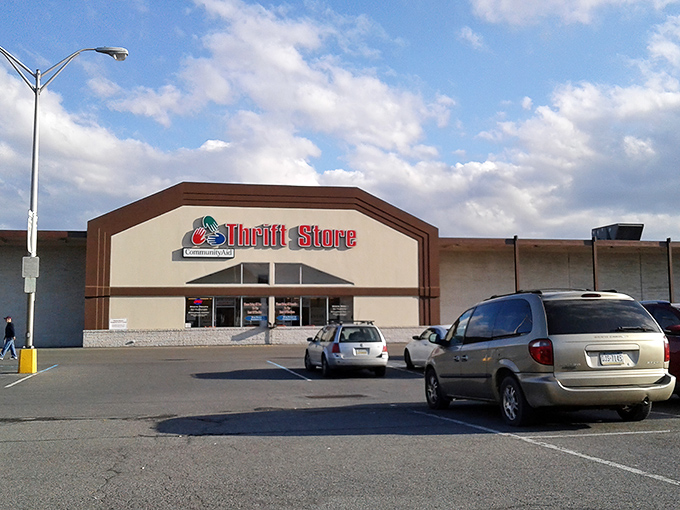 The retail equivalent of finding a $20 bill in your winter coat pocket—CommunityAid's exterior promises treasures within that won't break the bank.