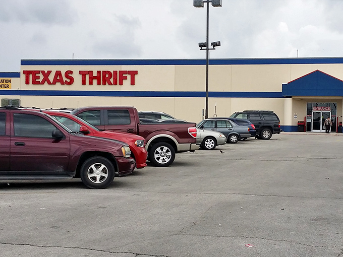 The red letters beckon like a siren song to bargain hunters. This unassuming storefront houses treasures that would make antique roadshow appraisers sweat.